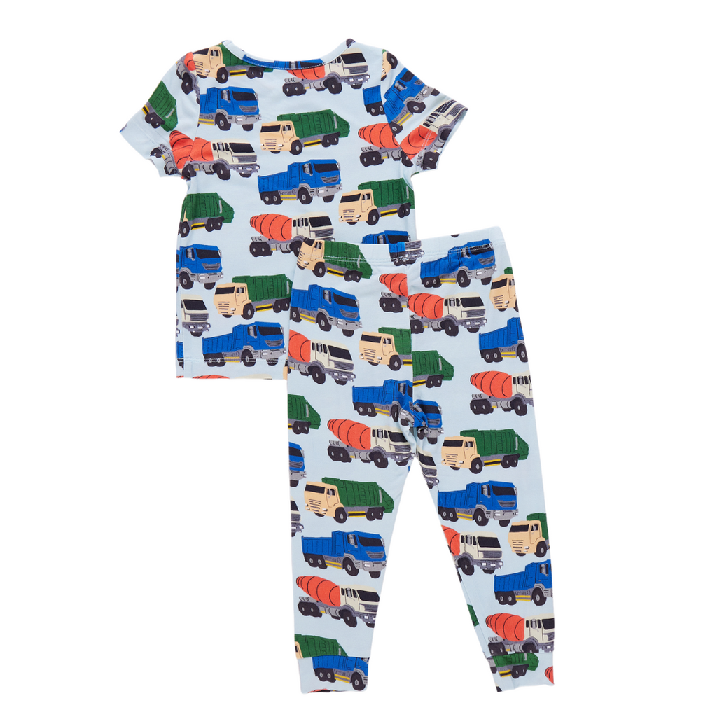 Kids Bamboo PJ Set - Dump Trucks – Doodlebug's Children's Boutique