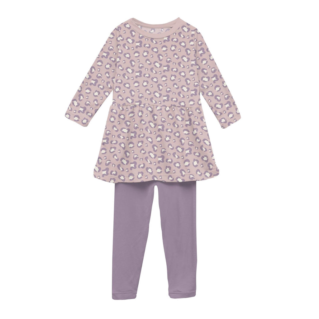 Long Sleeve Playtime Outfit Set in Baby Rose Cheetah Print – Doodlebug ...