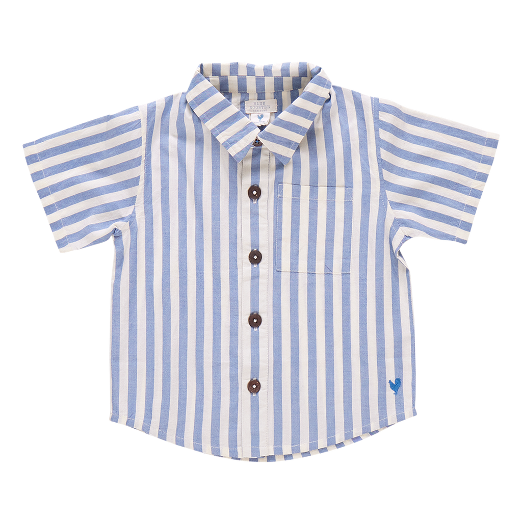Boys Jack Shirt - Blue Stripe – Doodlebug's Children's Boutique